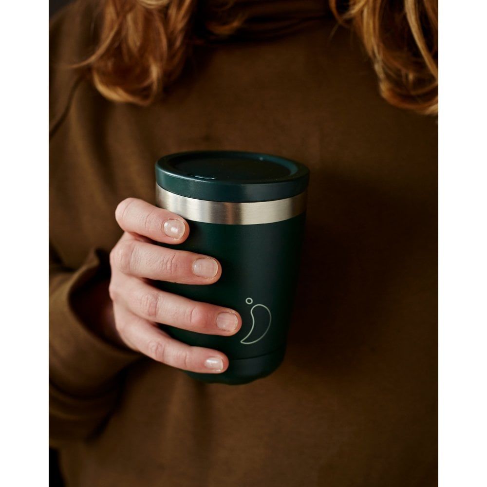 Chilly's Bottles 340ml Matte Green Coffee Cup C340MAGRN