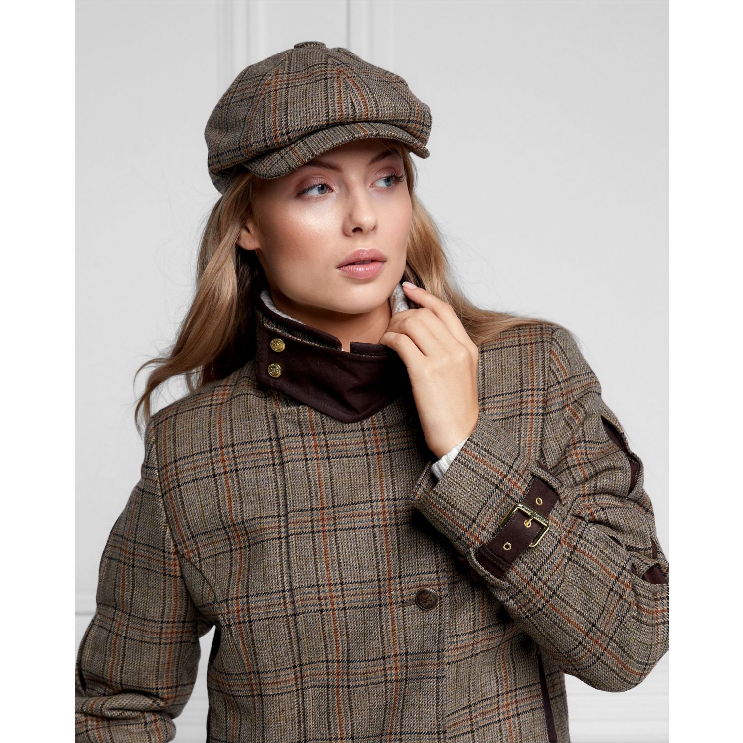 Holland Cooper Baker Boy Tweed Cap 15088220002076