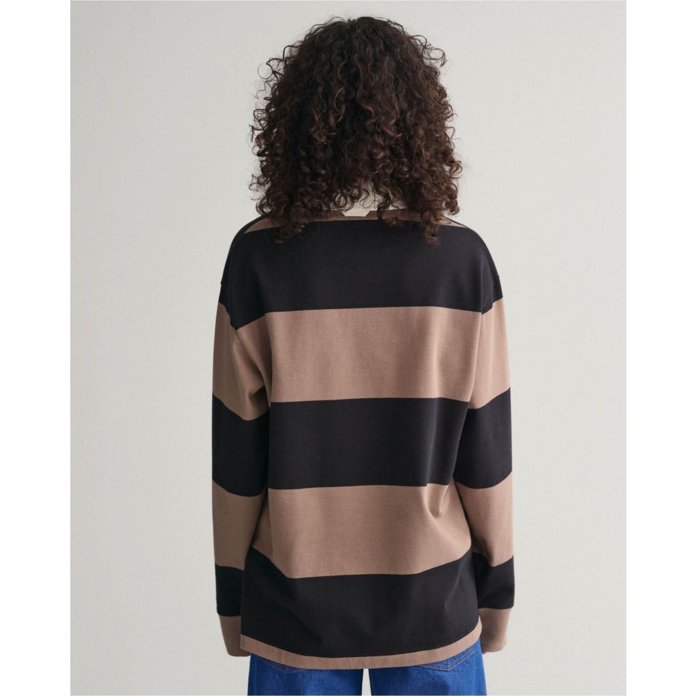 GANT Block Striped Heavy Rugger,100% Cotton,Relaxed fit,Twill collar ...