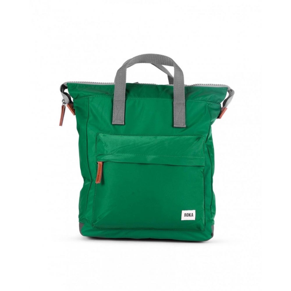 Roka Bantry B Medium Sustainable Nylon Rucksack Emerald BANTBMRNEME