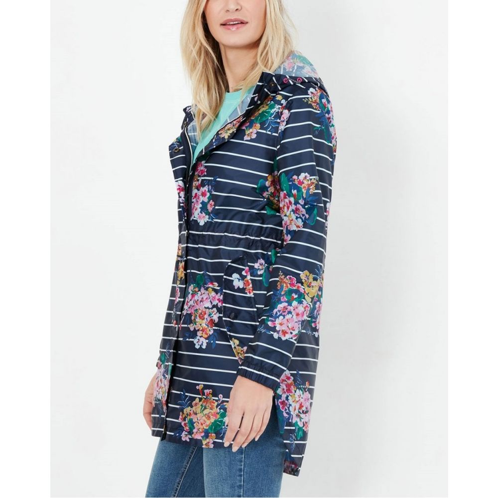 Joules Golightly Printed Waterproof Packaway Coat 217474